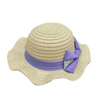 China Custom Logo Pantone Color Wide Brim Straw Hat for Women Beach Summer 58cm for sale