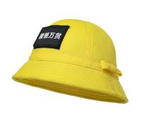 China Custom Kids Yellow Polyester Fisherman Bucket Hat 50pcs MOQ OEM ODM for sale