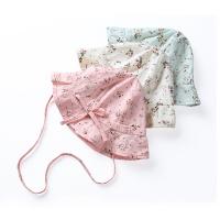 China Eco Friendly Dyed Childrens Bucket Hat 45cm Cotton Fabric SGS Approved Baby Sun Hat for sale