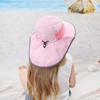 China OEM ODM Outdoor Kids Bucket Hats 45cm 100% Polyester Breathable Sun Flap Cap for sale