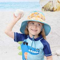 China Kids Adjustable Neck Flap Bucket Hat 46cm UPF 50+ Sun Protection OEM for sale