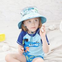 China UPF 50+ Kids Bucket Hat 55cm with Neck Flap Mesh Sun Hat OEM Custom for sale