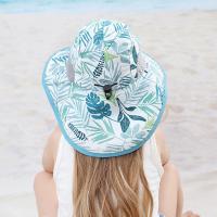 China UPF 50+ Kids Bucket Hat 55cm with Neck Flap Mesh Sun Hat OEM Custom for sale