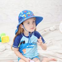 China SGS Certified UPF50+ Kids Bucket Hat with Neck Flap Sun Protection 43cm-55cm for sale