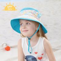China Summer UV Protection Bucket Hat Round brim 100% Polyester 46cm for babys for sale