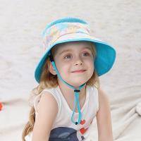 China Summer UV Protection Bucket Hat Round brim 100% Polyester 46cm for babys for sale