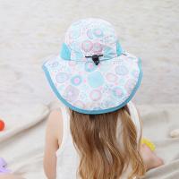 China Summer UV Protection Bucket Hat Round brim 100% Polyester 46cm for babys for sale