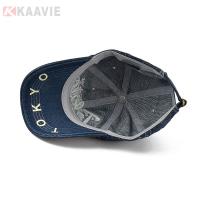 China Blue Cotton Denim Baseball Cap for Women Adjustable 58cm ODM Custom Logo for sale