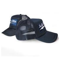 China Drak Blue Black Mesh Trucker Caps 5 Panel Embroidered Logo ODM for sale