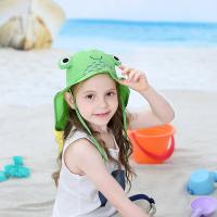 China UPF50+ Adjustable Sun Hat Wide Brim Children Summer Cotton Fisherman Hat 43-55cm for sale