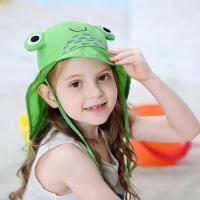 China UPF50+ Adjustable Sun Hat Wide Brim Children Summer Cotton Fisherman Hat 43-55cm for sale