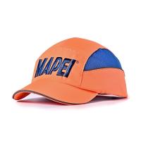 China Orange Safety Bump Cap CE EN812 with Blue Embroidery Custom Logo Adult Unisex for sale