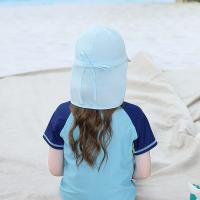China Adjustable Wide Brim Childrens Bucket Hat UV 50+ 100% Cotton 43cm-55cm for sale
