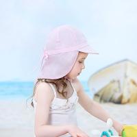 China ODM Baby Summer Neck Cover Sun Hat Cotton 43cm 55cm Ear Flap Unisex for sale