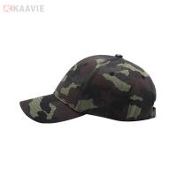 China Custom Camouflage Baseball Cap 6 Panel Curved Brim Unisex Outdoor Fan Hat 2.5cm Visor for sale