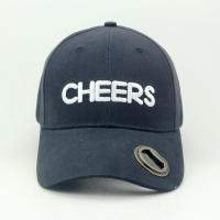 China 6 Panel Custom Logo Bottle Opener Baseball Cap Polyester Curved Brim 50pcs MOQ for sale