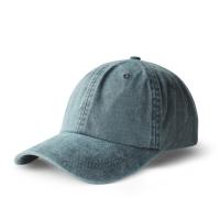 China Plain Distressed 5 Panel Baseball Cap 56cm Unstructured Dad Hat 100% Cotton for sale