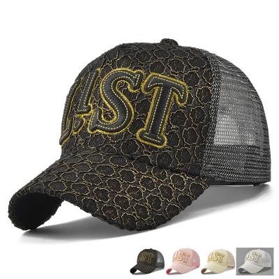 China OEM 6 Panels Black Trucker Mesh Cap Custom 3D Embroidery Logo for sale