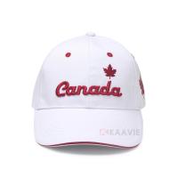China SGS 6 Panel Custom Embroidered Baseball Caps Canada Maple Leaves for sale