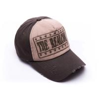 China 6 Panel Vintage Distressed Baseball Caps Embroidered 58cm 100% Cotton for sale