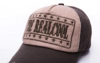 China 6 Panel Vintage Distressed Baseball Caps Embroidered 58cm 100% Cotton for sale