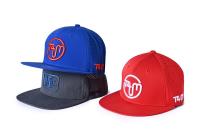 China Custom 100% Polyester Snapback Caps 58cm Flat Brim Adjustable Hats for sale