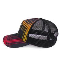 China Outdoor Custom Printed Mesh Trucker Caps 5 Panel 12cm Height OEM for sale