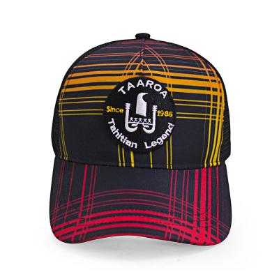 China Outdoor Custom Printed Mesh Trucker Caps 5 Panel 12cm Height OEM for sale