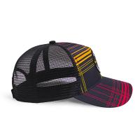 China Outdoor Custom Printed Mesh Trucker Caps 5 Panel 12cm Height OEM for sale