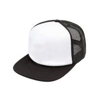 China 100% Polyester Foam 5 Panel Flat Bill Trucker Cap 58cm Adult Size OEM ODM for sale