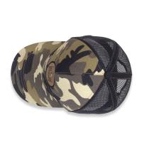 China Custom Logo Camo Mesh Trucker Caps Unisex 6 Panel OEM ODM for sale