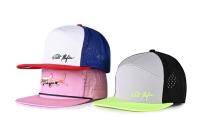 China ODM Cotton 6 Panel Snapback Cap Flat Bill 7 Hole Snapback Closure for sale