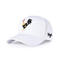 China Custom Waterproof 5 Panel Baseball Cap with Laser Cut Holes 8cm Brim for sale