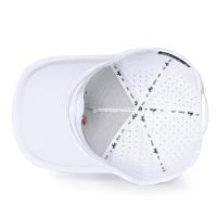 China Custom Waterproof 5 Panel Baseball Cap with Laser Cut Holes 8cm Brim for sale