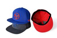 China Custom 6 Panel Structured Flexfit Baseball Caps Quick Dry Mesh Fabric 58cm for sale