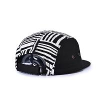 China Custom 5 Panel Camp Cap Wool Felt Polyester 58cm Unstructured Flat Brim Hat for sale