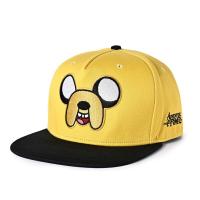 China Custom Flat Brim Polyester Unstructured Snapback Cap 60cm Six Panel for sale