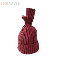 China Unisex 100% Cotton Knit Beanie Hats Oversized Baggy Slouch Beanie 50cm for sale