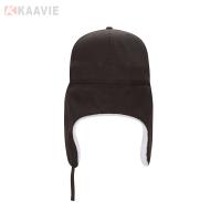 China Unisex Faux Fur Russian Aviator Trapper Hat with Face Cover Size 56-58 cm for sale