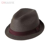 China Customized 58cm Plain Straw Panama Hat Women Beach Sun Protection Natural Grass for sale