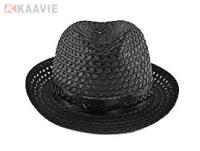 China 58cm Lightweight Unisex Raffia Straw Bucket Hat for Summer Outdoor Custom Logo for sale