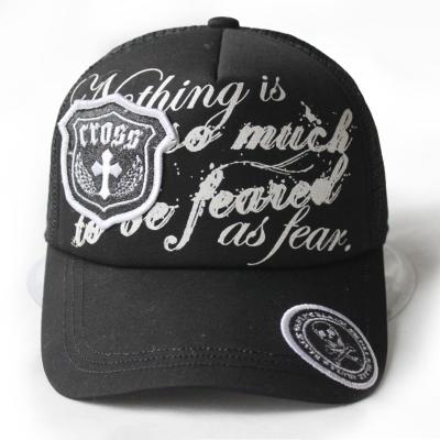 China Custom 5 Panel Mesh Trucker Cap with 3D Embroidery for Men Outdoor Baseball Hat 56-60cm for sale
