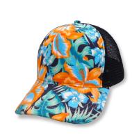 China Multi Color Cotton Foam Trucker Cap 59cm Custom Printed Logo 5 Panel for sale