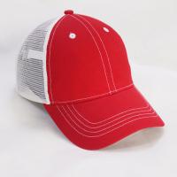 China Custom 6 Panel Mesh Trucker Cap with Plastic Snap Closure 58cm Adult Size for sale
