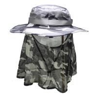 China 62cm UPF 50+ Outdoor UV Protection Unisex Bucket Hat with Neck Cover for Fishing Hiking for sale