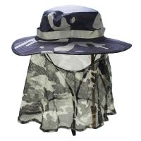 China 62cm UPF 50+ Outdoor UV Protection Unisex Bucket Hat with Neck Cover for Fishing Hiking for sale