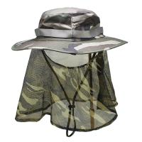 China 62cm UPF 50+ Outdoor UV Protection Unisex Bucket Hat with Neck Cover for Fishing Hiking for sale