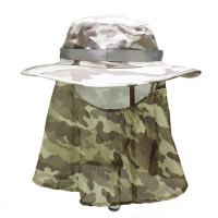 China 62cm UPF 50+ Outdoor UV Protection Unisex Bucket Hat with Neck Cover for Fishing Hiking for sale