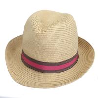 China Unisex Black Straw Fedora Hat for Outdoor Vacation Summer 54cm 58cm Custom Size for sale