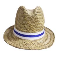 China OEM Natural Straw Sun Hat 56cm Womens Lifeguard Hat Custom Logo for sale